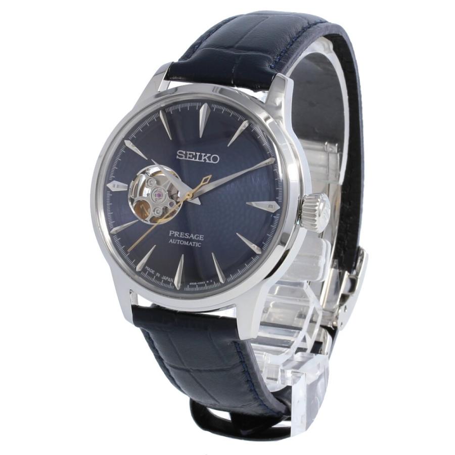 PRESAGE SEIKO セイコー プレサージュ SARY155 腕時計 メンズ 自動巻き オートマ レザー オープンハート カクテル ...