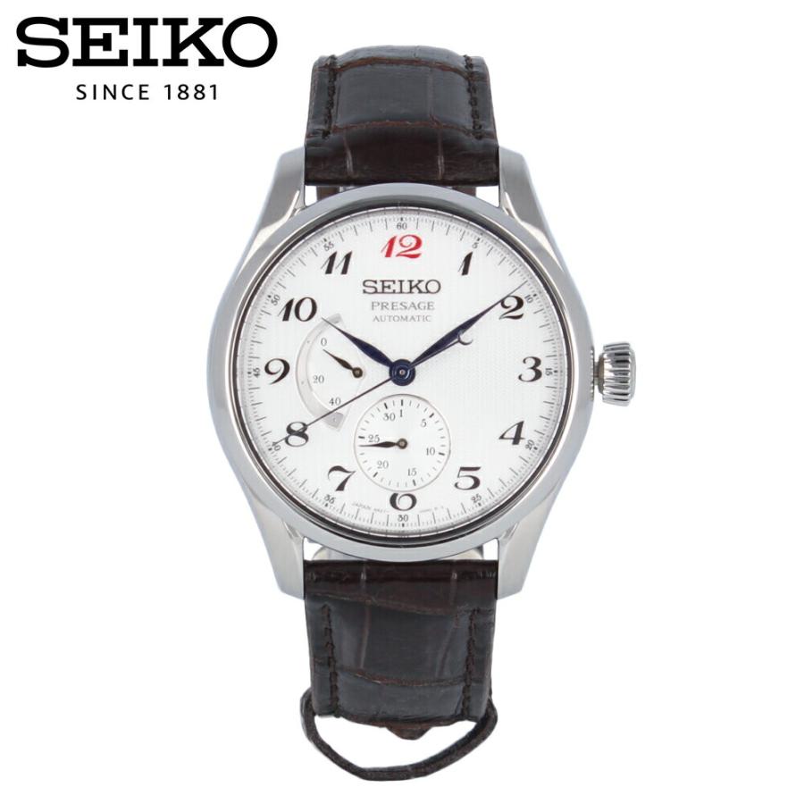 PRESAGE プレザージュ SEIKO セイコー腕時計 メンズ メカニカル オートマチック 自動巻き ステンレス レザー シルバー ホワイト ...