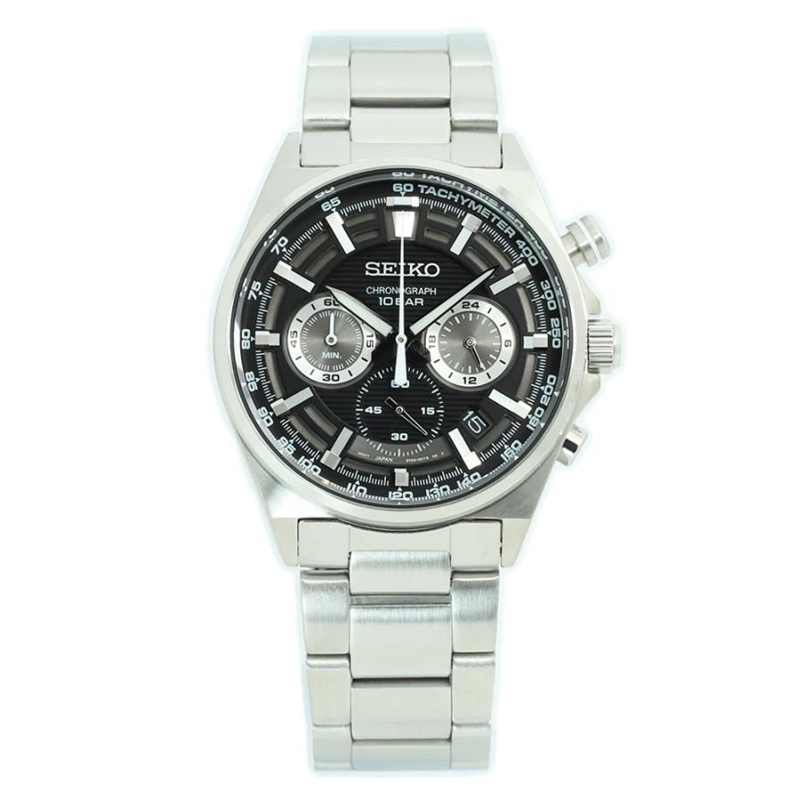 SEIKO セイコー腕時計 メンズ クオーツ アナログ クロノグラフ ステンレス メタル シルバー ブラック SSB397P : 時計倉庫 ...