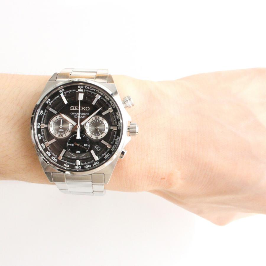 SEIKO セイコー腕時計 メンズ クオーツ アナログ クロノグラフ ステンレス メタル シルバー ブラック SSB397P : 時計倉庫 ...