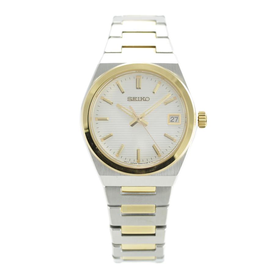 SEIKO（セイコー） SEIKO SUR578P1 レディース クラシック 三針 海外モデル サファイア シルバー ゴールド ホワイト 腕 ...