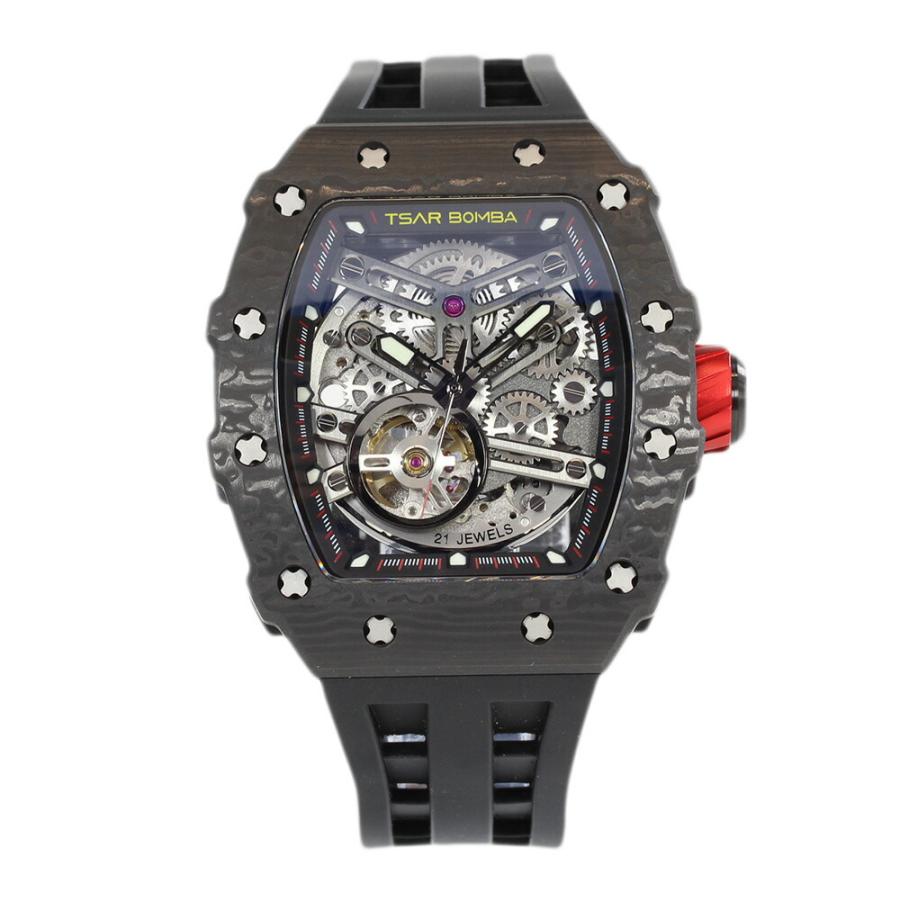 TSAR BOMBA（サーボンバ） TSAR BOMBA TB8208CF Cool Black メンズ エレメンタル ELEMENTAL オートマチック 機械式 スケルトン 腕時計 : 時計 ...