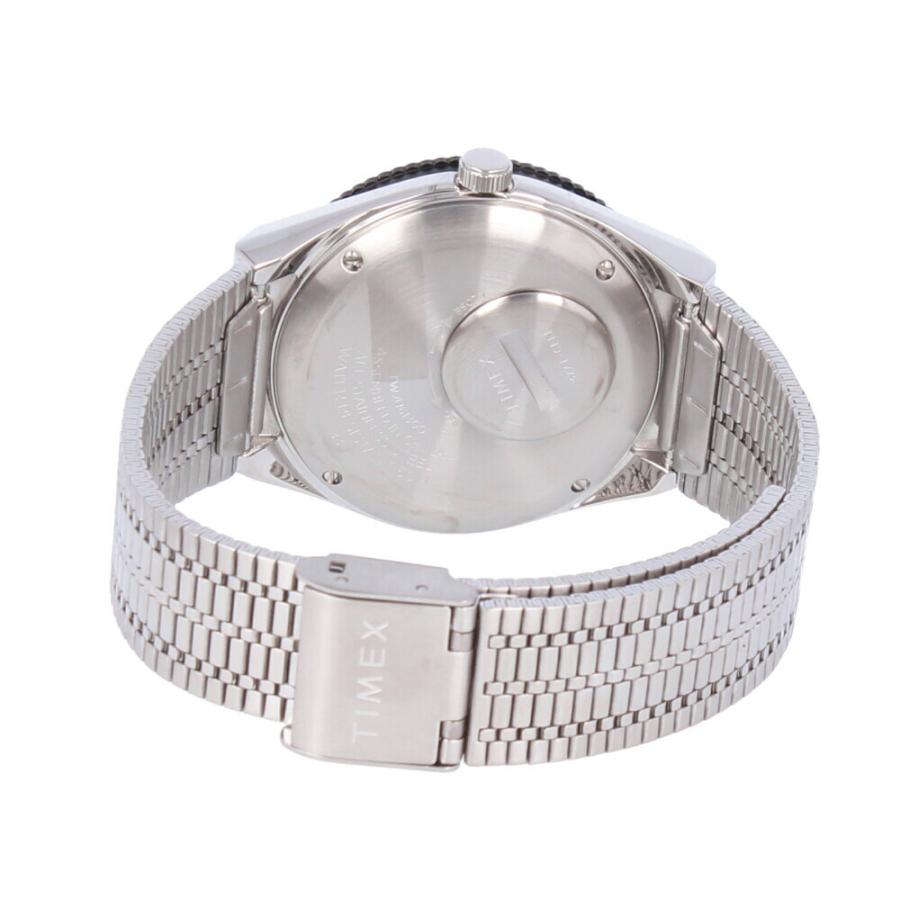 TIMEX タイメックス Q タイメックスキュー腕時計 メンズ 2色ベゼル ドーム風防 クオーツ メタル シルバー ブラック レッド ...