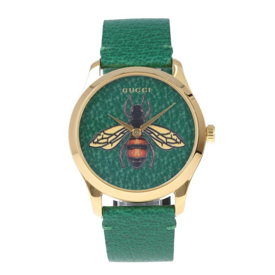 GUCCI グッチ YA1264065A I G TIMELESS Gタイムレス 腕時計 メンズ レディース ユニセックス グリーン ゴールド ...