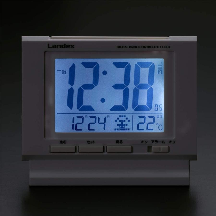 電波時計 目覚まし時計 電子音 LANDEX ランデックスプ ラザネオ 新品 暗闇でも見やすいLEDバックライト付き : 時計のうじいえ ...