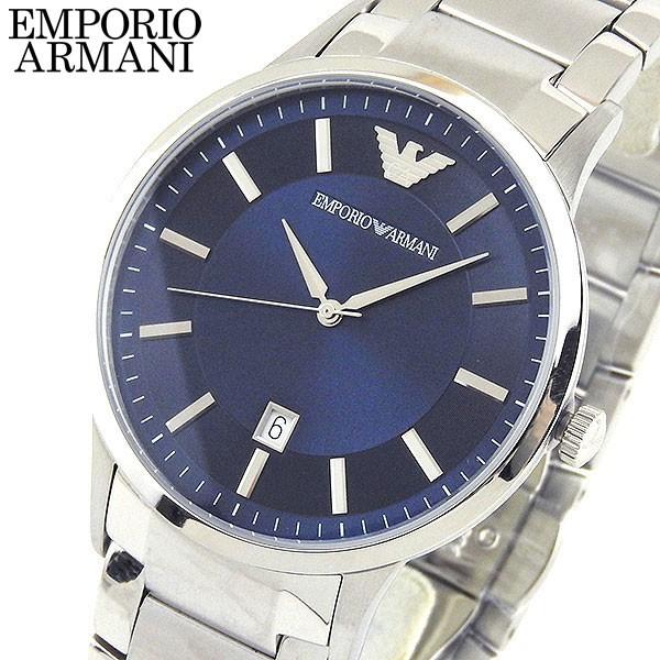 EMPORIO ARMANI エンポリオアルマーニ メンズ 青 ブルー 銀 シルバー 腕時計 時計 watch ウォッチ AR2477 海外 ...