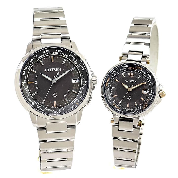 巾着付 シチズン クロスシー ペアウォッチ エコドライブ電波時計 限定モデル ソーラー電波時計 CITIZEN xC CB1020-62H ...