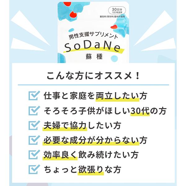 妊活 サプリ 男性 SoDaNe ソダネ 90粒 30日分 日本製 亜鉛 マカ NMN コエンザイム Q10 活力 精子 精育 アルギニン テストフェン シトルリン カルニチン 蘇種 ...