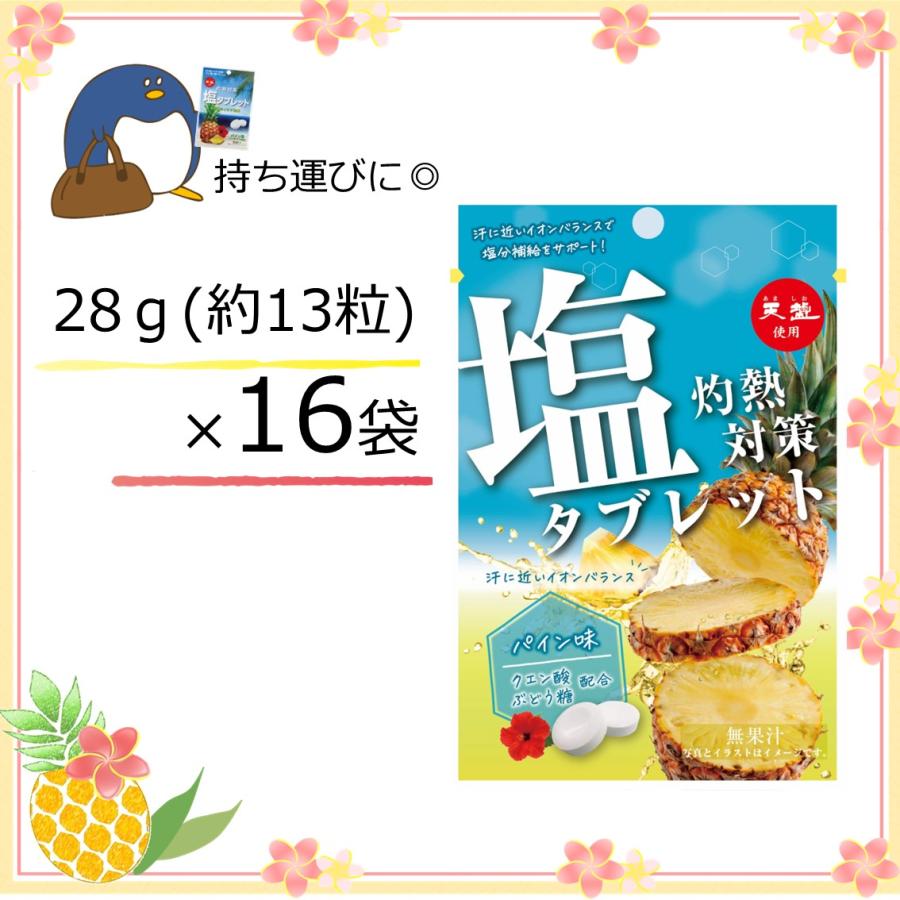 熱中症対策 塩タブレット パイン味 ( 28g×16袋 ) : 徳永薬局Yahoo!ショッピング店 - 通販 - Yahoo!ショッピング