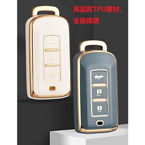 [YANMW] キーケース適合三菱デリカD5 アウトランダー PHEV ekスペース ekスペースカスタム 適合日産 デイズルークス レザー キーホルダー TPU スマートキーカバ : トク ...