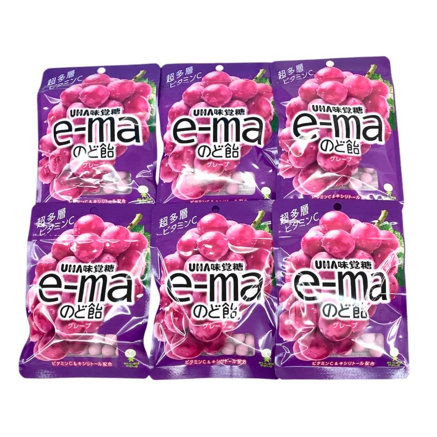 UHA味覚糖 UHA 味覚糖 e-ma のど飴 グレープ 50g×6袋 イーマのどあめ キャンディ お菓子 袋タイプ : とくする兵衛 - 通販 - Yahoo!ショッピング