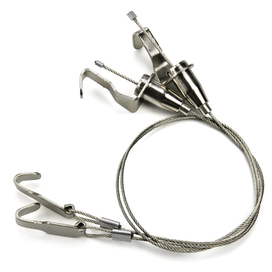 額縁 ピクチャーレール ワイヤーフック L型 耐荷重約20kg 自在金具付 径1.5mm (全長1.0m/2本セット) : 66shopping - 通販 - Yahoo!ショッピング