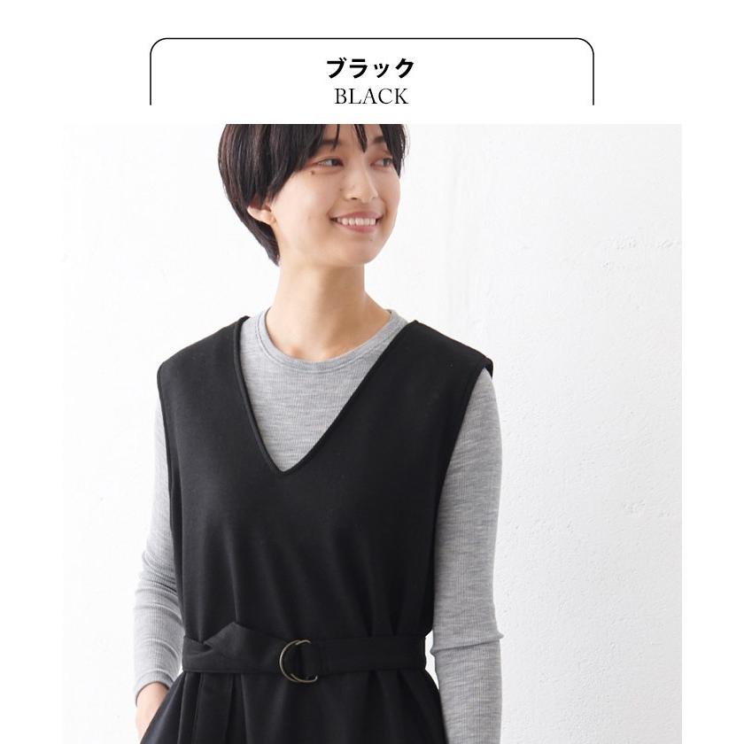 TOKYO BASIC ジャンパースカート 40代 50代 冬 コーデ ロング 圧縮 ウール100% ベルト付きワンピース 日本製 暖かい 防寒 : TOKYO BASIC 東京ベーシック ...