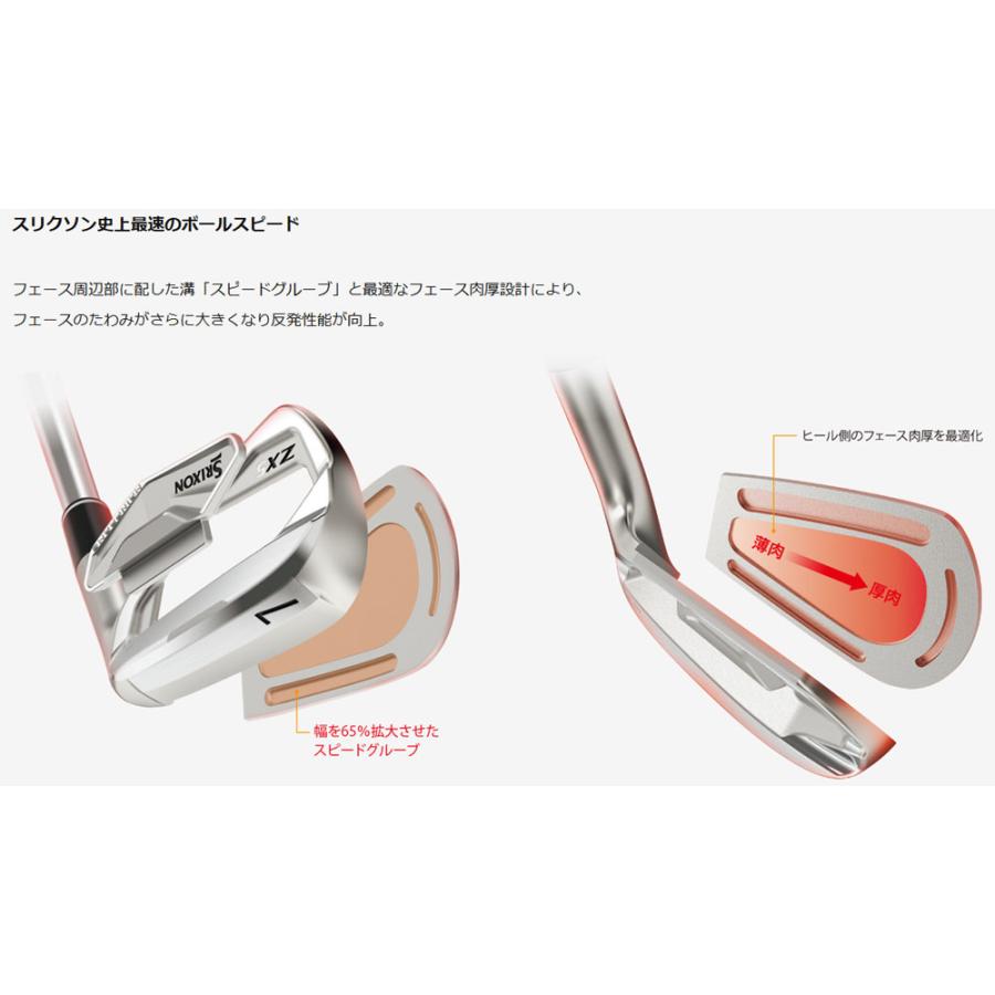 ZX（スリクソン） 【特注品】スリクソン ZX5 MkII アイアンセット -2度フラット N.S.PRO 950GH neo DST スチールシャフト 6本(#5~#9,PW ) セット S ...