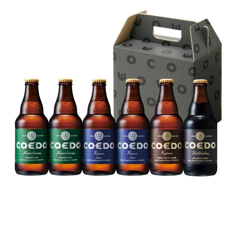 クラフトビール ギフト コエドプレミアムセット 333ml 6本セット COEDO ギフトボックス入 CBS-30M 産地直送 送料無料 : 東京酒粋(トウキョウシュスイ) - 通販 ...