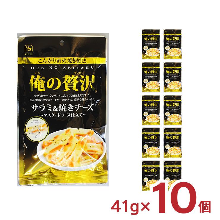 おつまみ サラミ チーズ カモ井食品 俺の贅沢 サラミ＆焼きチーズ 41g 10個 カモ井 ワイン 珍味 お菓子 つまみ 送料無料 爆買 : 東京酒粋(トウキョウシュスイ) - 通販 ...