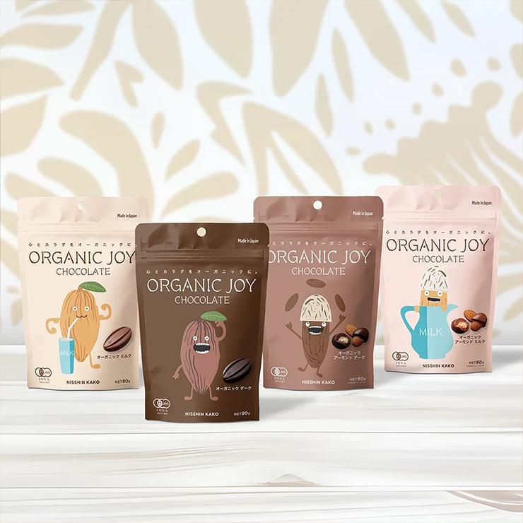 チョコ ORGANIC JOY CHOCOLATE オーガニック チョコレート アーモンドダーク 60g 5袋 日新化工 JAS 国内製造 メール便 ゆうパケット 送料無料 : 東京酒粋 ...