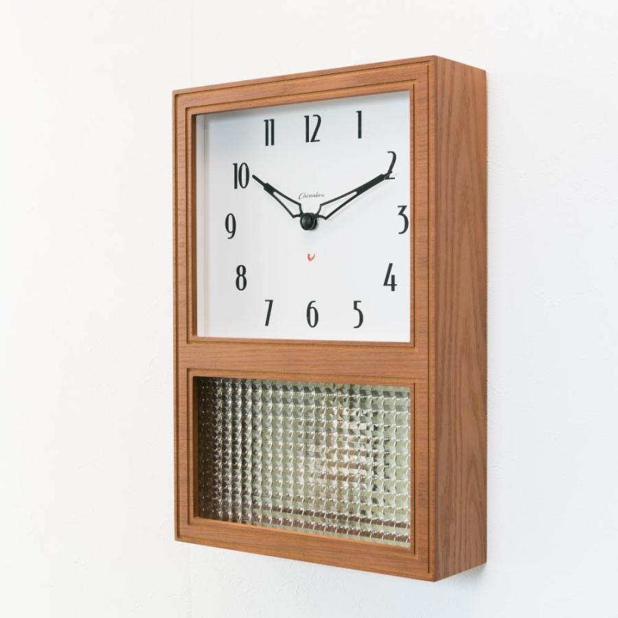 シャンブル 時計 chambre 振り子時計 掛け時計 CHAMBRE GLASS PENDULUM CLOCK CH-063CB 静か 音が ...