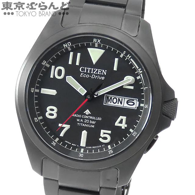 CITIZEN シチズン プロマスター ランド エコドライブ AT6085-50E ブラック チタン デイデイト 腕時計 メンズ ソーラー電波 ...