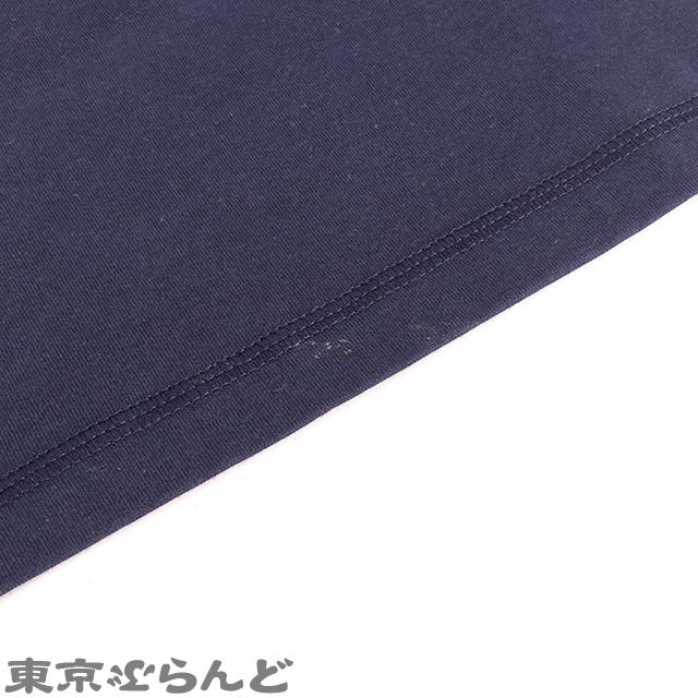 HERMES エルメス Tシャツ 3E4620DL ネイビー コットン Hロゴ刺繍 HERMES エルメス Tシャツ 3E4620DL ネイビー コットン Hロゴ刺繍