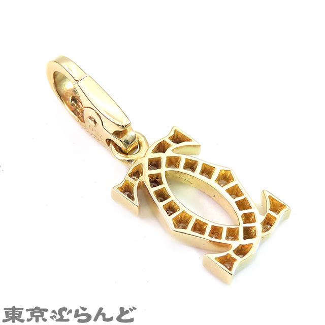 Cartier カルティエ CARTIER 2C チャーム ペンダントトップ イエローゴールド K18YG ダイヤモンド C2 24PD ...