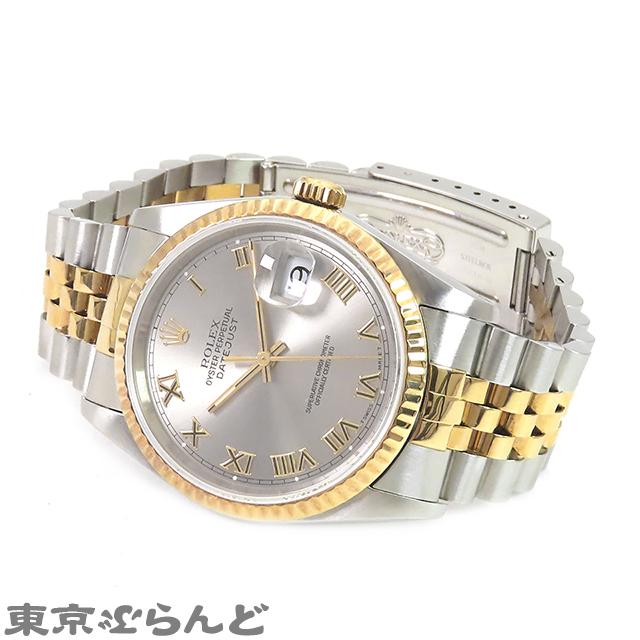 ROLEX ロレックス デイトジャスト 16233 S番 グレー SS YG ジュビリーブレス コンビ ローマン 箱・保証書付き 腕時計 メンズ 自動巻 仕上済 101724654 : 東京 ...
