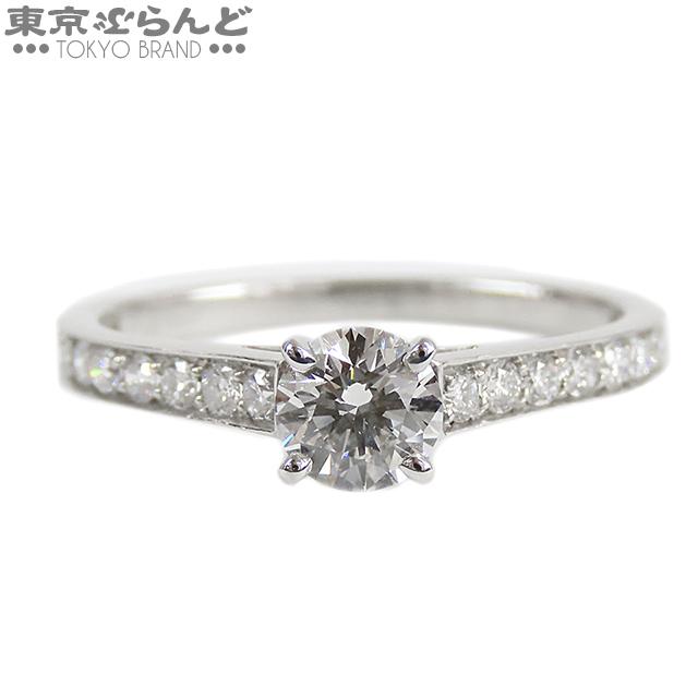 Cartier カルティエ CARTIER ソリテール リング ハーフ エタニティ プラチナ Pt950 ダイヤモンド 0.43ct H VS1 49 リング・指輪 レディース 仕上済 ...