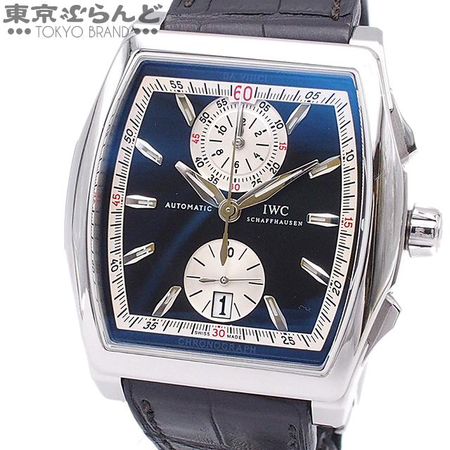IWC SCHAFFHAUSEN International Watch Company ダヴィンチ クロノグラフ IW376403 ブラック SS クロコダイルレザー 腕時計 メンズ 自動巻 ...