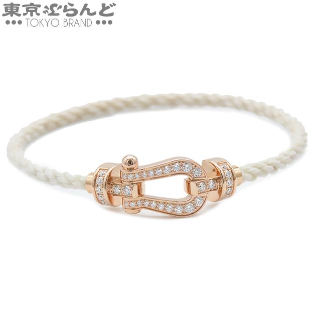 Fred フレッド FRED フォース 10 ブレスレット MM ミディアムモデル ピンクゴールドxホワイト K18PG SS ダイヤモンド 14 ユニセックス 仕上済 101780416 ...