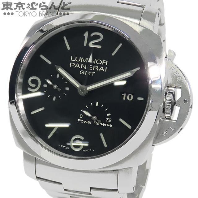 OFFICINE PANERAI パネライ ルミノール 1950 3デイズ PAM00347 M番 ブラック SS GMT パワーリザーブ 腕 ...