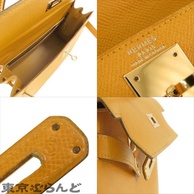 HERMES エルメス ケリー 28 〇U刻印 黄 ジョーヌ ゴールド金具 HERMES エルメス ケリー 28 〇U刻印 黄 ジョーヌ ゴールド金具