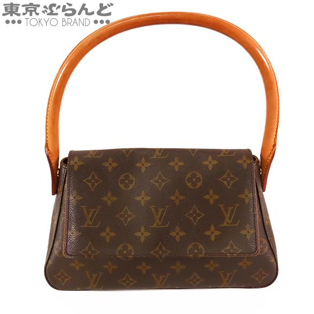 LOUIS VUITTON（ルイ・ヴィトン） ミニ ルーピング M51147 ブラウン モノグラムキャンバス ショルダーバッグ レディース ...