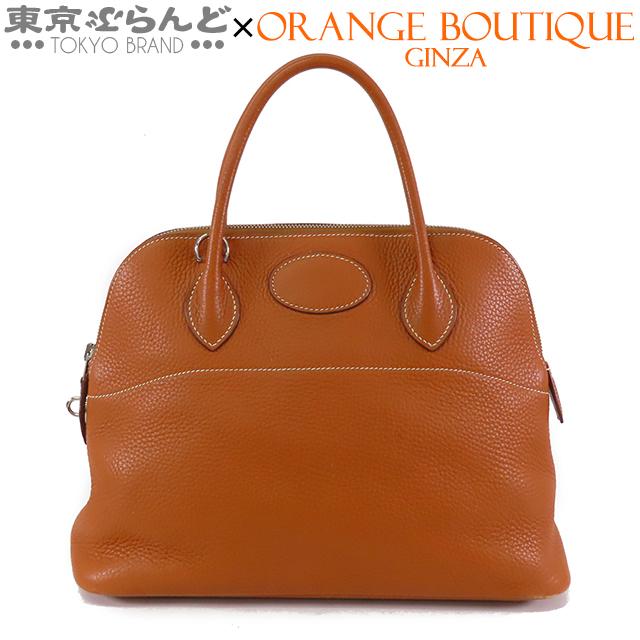 HERMES（エルメス） ボリード 31 □J刻印 茶 ゴールド シルバー金具