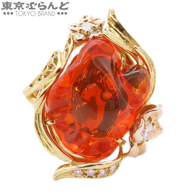 ノーブランド no brand オパール ダイヤモンド リング イエローゴールド K18YG 7.64ct D0.30ct 15号相当 指輪 レディース 241100082184 : 東京ぶら ...