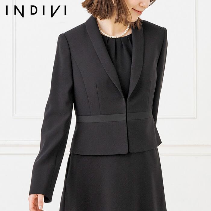 INDIVI 喪服 レディース ブラックフォーマル インディヴィ 東京ソワール 礼服 葬式 通夜 告別式 式典 卒業式 ブランド 洗える ウォッシャブル おしゃれ 4103833 : 東京 ...