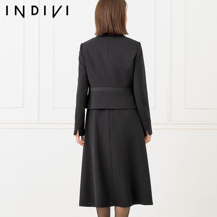 INDIVI 喪服 レディース ブラックフォーマル インディヴィ 東京ソワール 礼服 葬式 通夜 告別式 式典 卒業式 ブランド 洗える ウォッシャブル おしゃれ 4103833 : 東京 ...