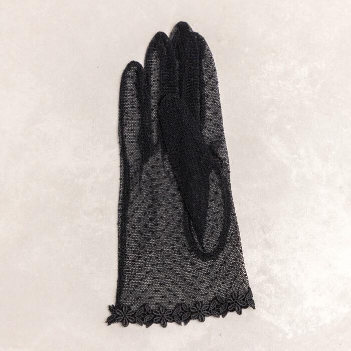 東京ソワール 手袋 ブラックフォーマル グローブ ネイル隠し 喪服 黒 レディース ミセス プチソワール シンプル 結婚式 慶弔両用 ...