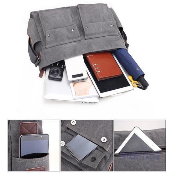 ショルダーバッグ メンズ 大きめバッグ 帆布 A4 かばん カバン キャンバス 鞄 斜め掛け メッセンジャーバッグ 大容量 通勤通学バッグ 出張 通勤 : Toleaf ヤフーショップ ...