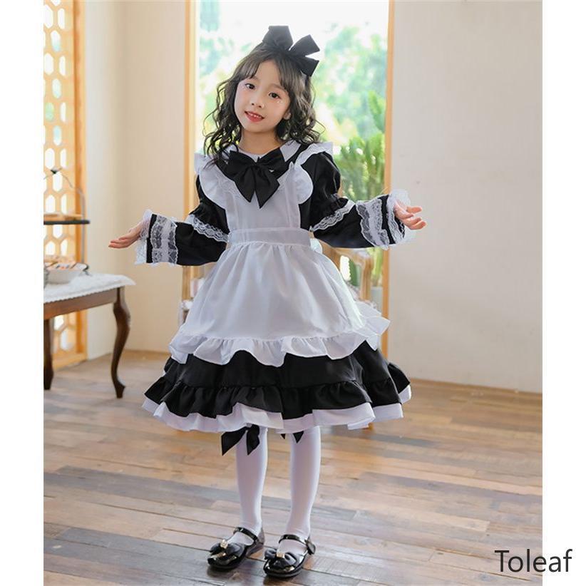 ハロウィン キッズ コスプレ 仮装 メイド 服 プリンセスドレス 萌え 衣装 子供 キャラクター 女の子 ジュニア かわいい 可愛い ハロウィン衣装 子供用 : Toleaf ヤフーショップ ...