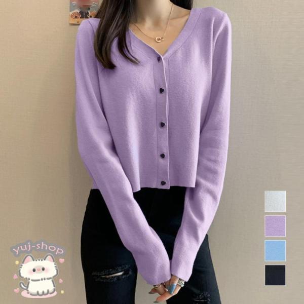 ニットカーディガン レディース 韓国風 : Toleaf ヤフーショップ - 通販 - Yahoo!ショッピング