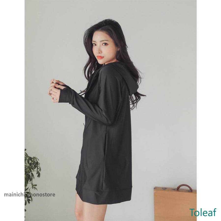 /ロング ラッシュガード レディース パーカー 大きい 無地 長袖 指穴 UVカット 紫外線 体型カバー 水着 日焼け防止 速乾 ドライ日焼け防止 : Toleaf ヤフーショップ - 通販 ...