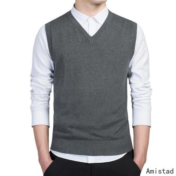 ニットベスト メンズ Vネック ビジネス 無地 洗える ノースリーブ セーター スクールベスト ウォッシャブル 事務服 仕事用 制服 通勤 通学 : dd-syi-11202 : Toleaf ...