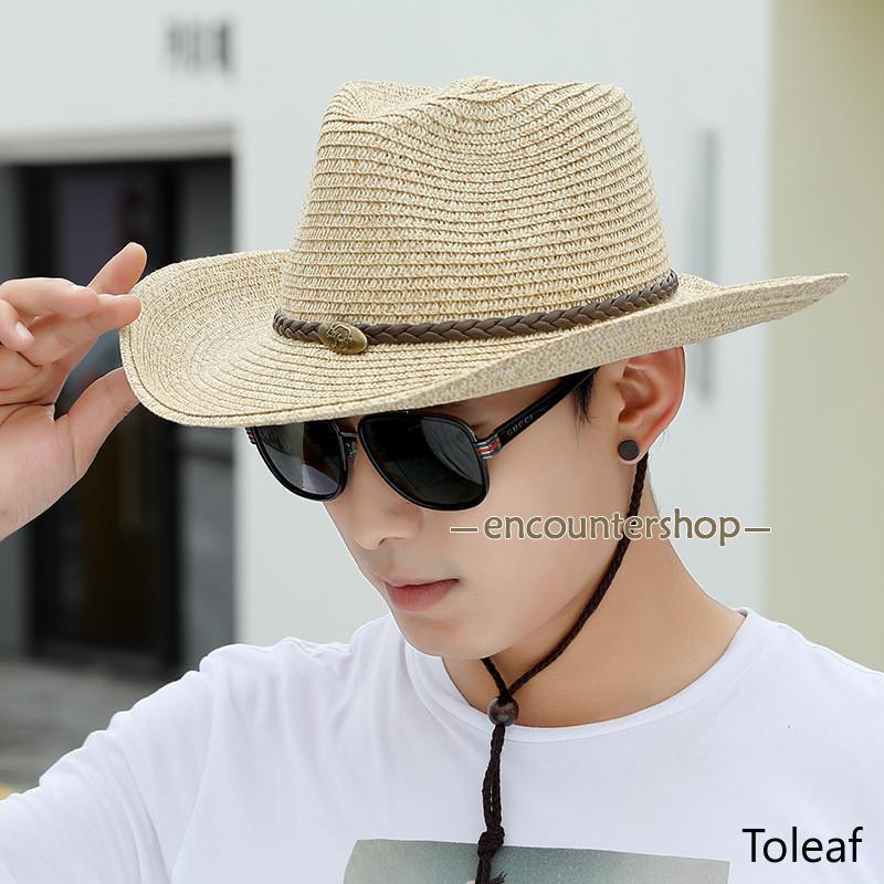 麦わら帽子 帽子 メンズ レディース あご紐付き 中折れ ストローハット UVカット帽子 つば広 熱中症対策 通気性 紳士 涼しい UV対策 : Toleaf ヤフーショップ - 通販 ...