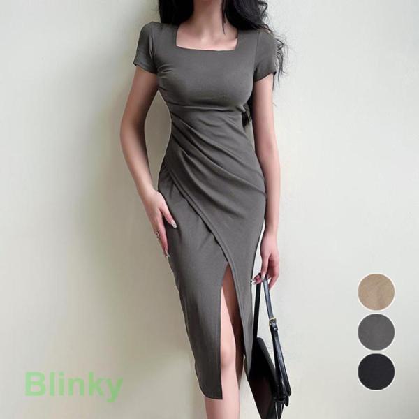 ワンピース 半袖 アシンメトリー タイト : Toleaf ヤフーショップ - 通販 - Yahoo!ショッピング