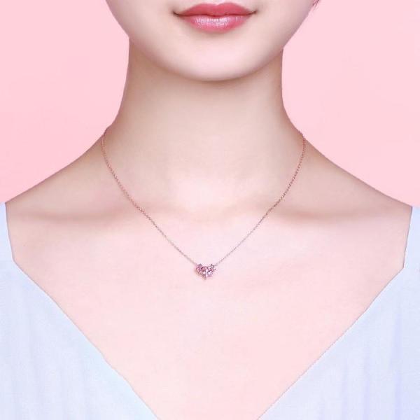 ネックレス レディース ハート 四つ葉のクローバー 2WAY ルビー/シルバー925 プラチナ仕上げ/女性 妻 彼女 娘 母の日ギフト 人気 : Toleaf ヤフーショップ - 通販 ...