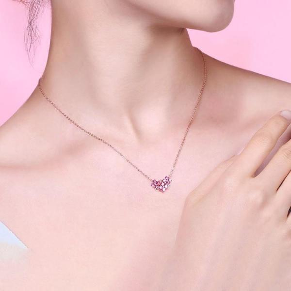 ネックレス レディース ハート 四つ葉のクローバー 2WAY ルビー/シルバー925 プラチナ仕上げ/女性 妻 彼女 娘 母の日ギフト 人気 : Toleaf ヤフーショップ - 通販 ...