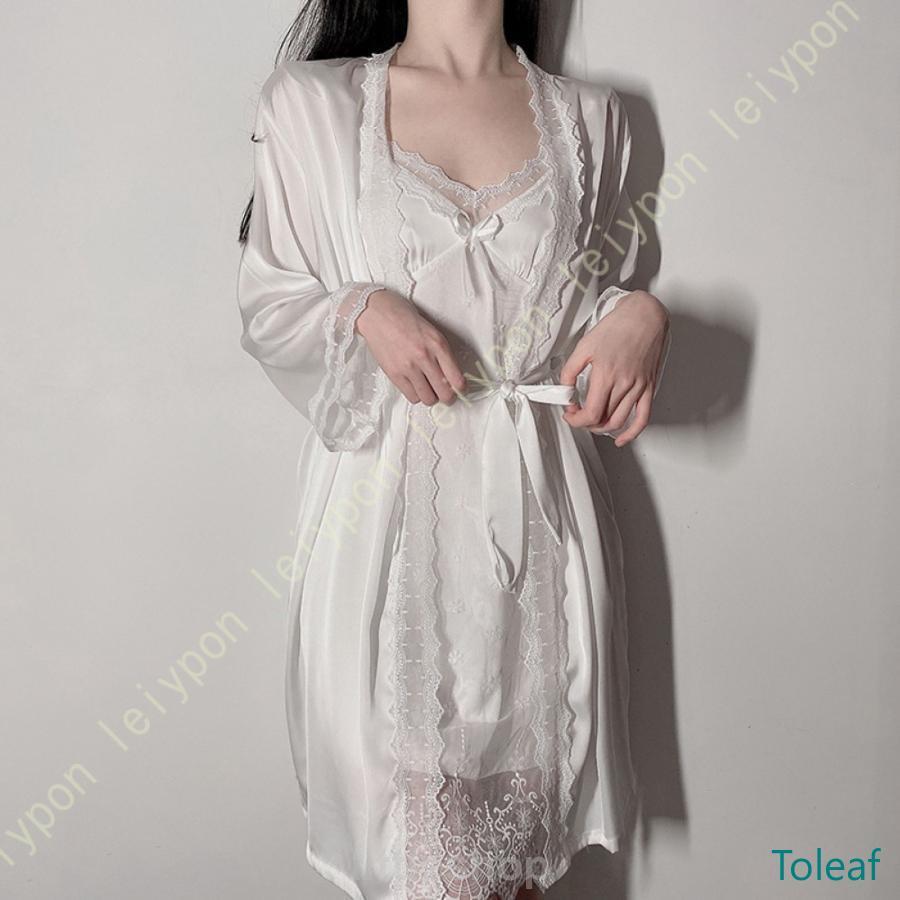 レディース ネグリジェ パジャマ ルームウェア 長袖 ロング丈 お姫様気分に ルームワンピース 部屋着 ナイトウェア Vネック プリンセス 姫系 甘い 4色展開 : Toleaf ヤフー ...