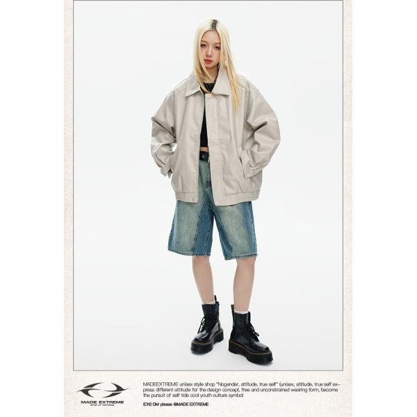 レザージャケット ジップ レディース 革ジャン 本革 ラムレザーM-XXLサイズ 男女兼用 上品 防寒防風 jnjn通販 : Toleaf ...