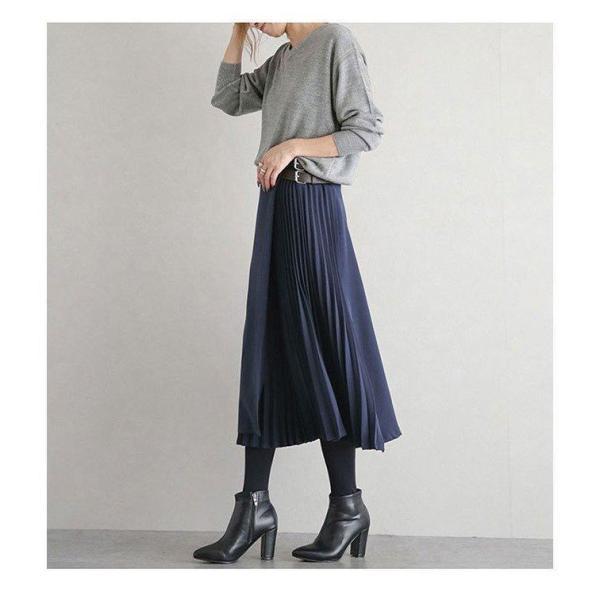スカート ボトムス レディース 40代 きれいめ 春秋 楽ちん 快適通気 黒 ボトムス aライン プリーツ スカート ハイウエスト おしゃれ 着痩せ 20代 30代 5色 ...