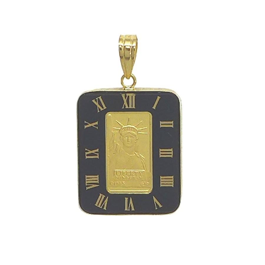 tomatosarada リバティコイン K24（純金 K24） 1g リバティコイン インゴット 自由の女神 金貨 K18枠付きペンダントトップ : 金のトマトサラダ - 通販 ...
